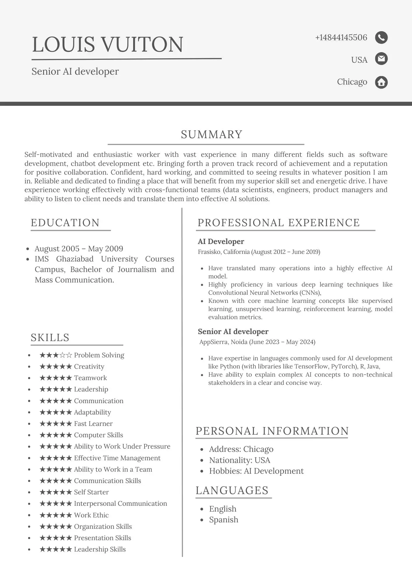 Activities For Resume Activities For Resume